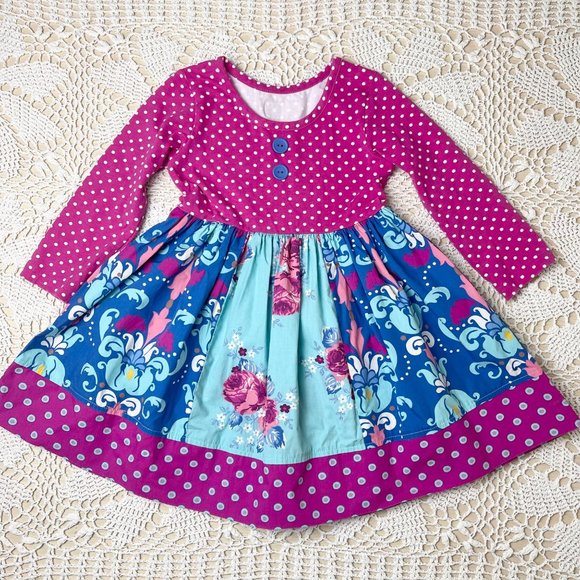 Eleanor Rose | Dresses | Eleanor Rose Girls 34 Years Polka Dot Floral ...